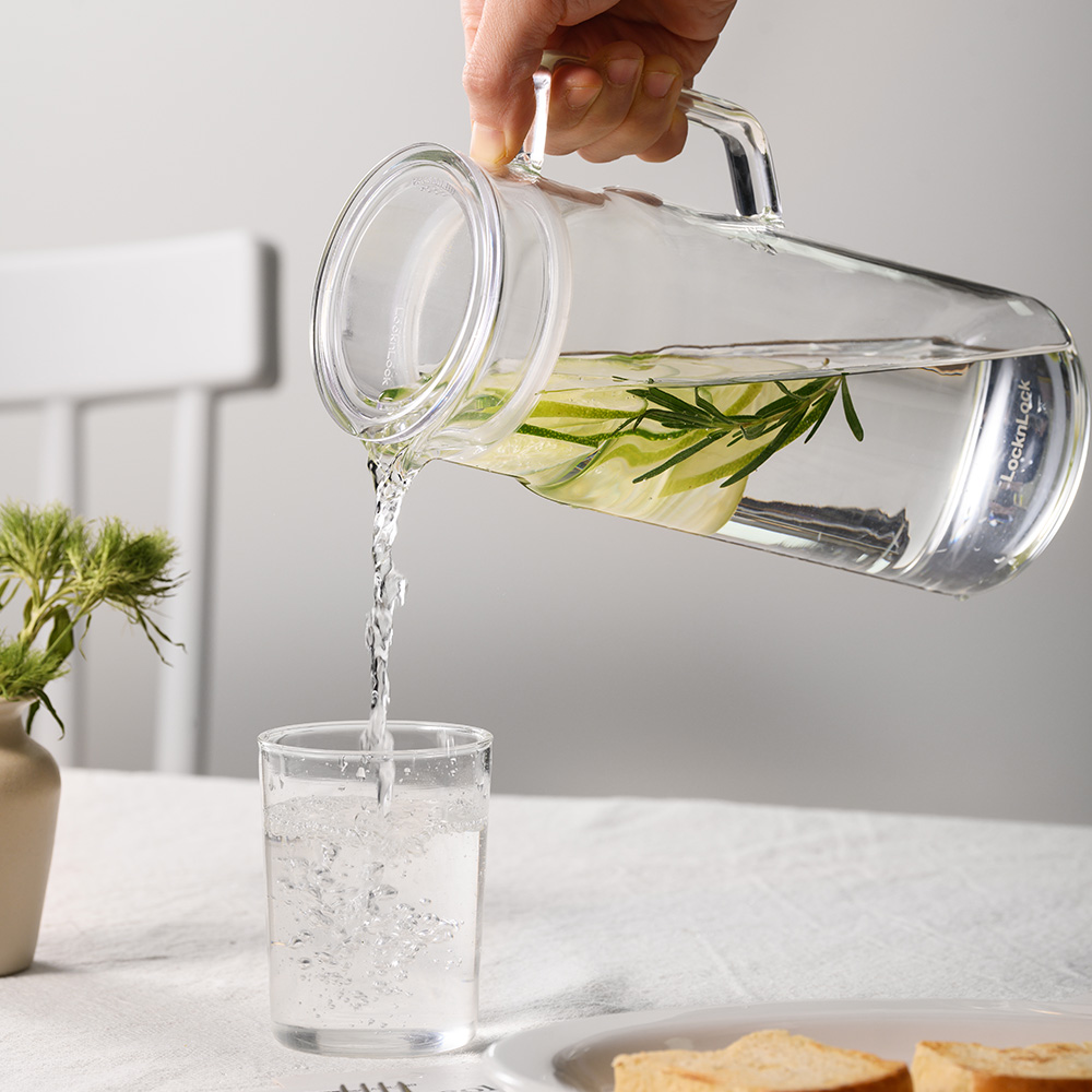 Bình nước thủy tinh chịu nhiệt LocknLock Metro Glass Jug 1.2L - Màu ...
