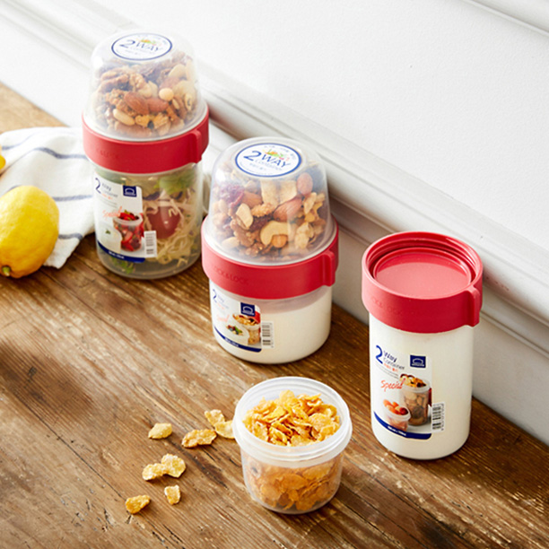 Mua Hộp Nhựa LocknLock Twist Two Way 330ml + 150ml - Nắp Màu Đỏ ...